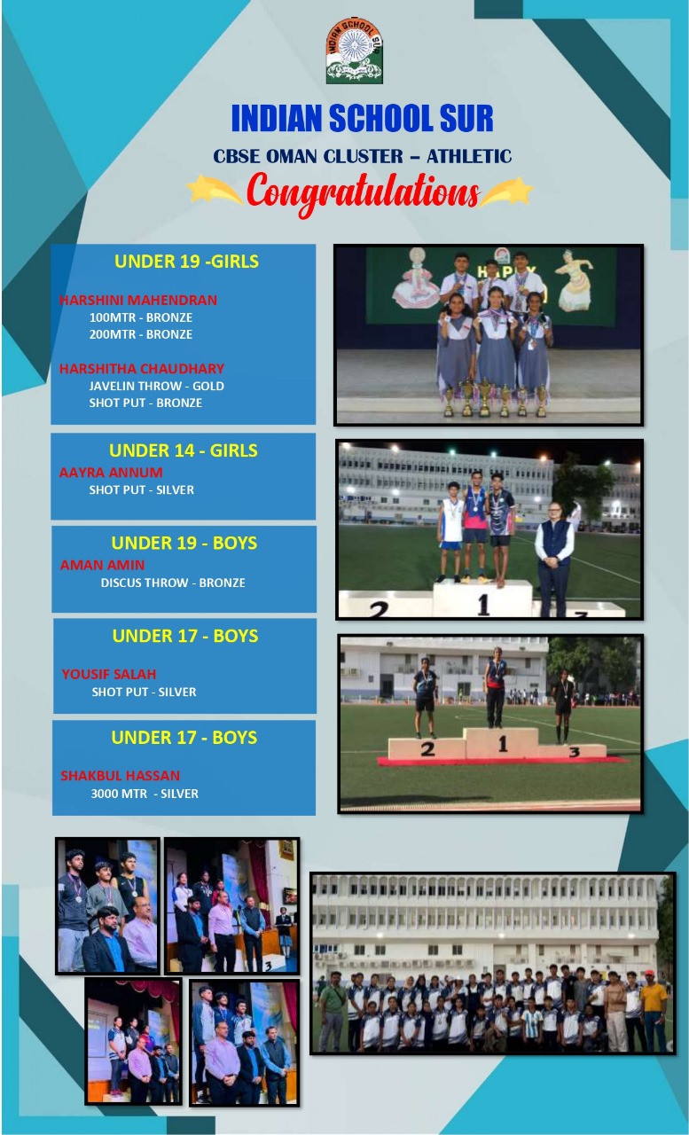 CBSE Cluster -Athletics – Indian School Sur